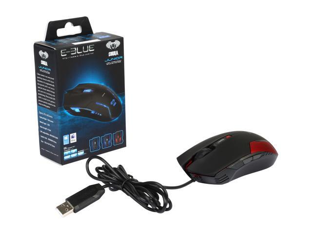 E-Blue COBRA JUNIOR EMS151RE Black/Red Wired Optical Gaming Mouse ...