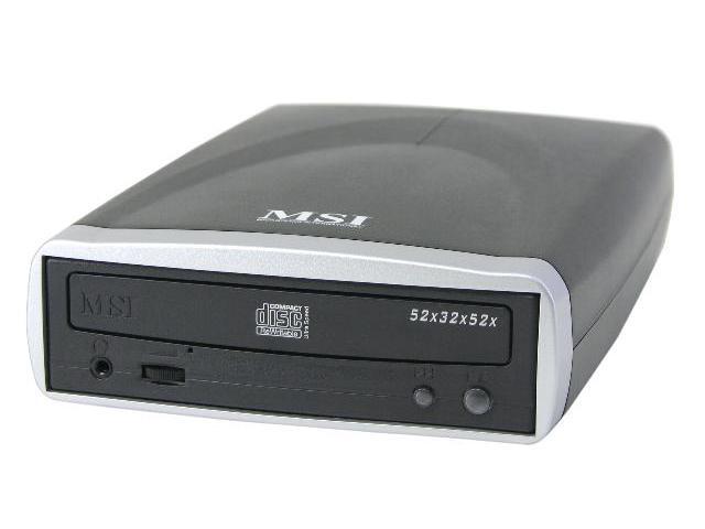 MSI USB 2.0 External CD Burner Model MS-P8352E-010 - Newegg.com