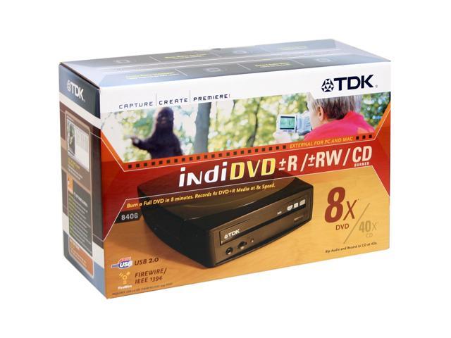 TDK IEEE 1394 / USB 2.0 External DVD Burner Model DED+840 - Newegg.com