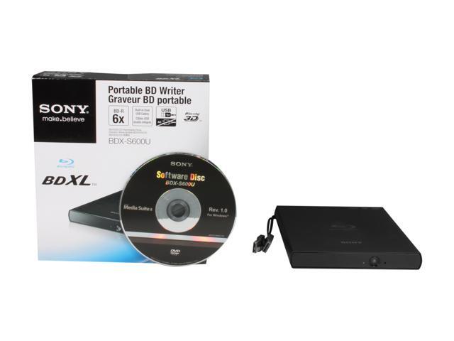 Sony Optiarc USB 2.0 6X Slim External BD RW Drive Model BDX-S600U ...