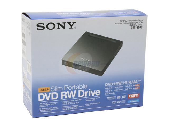 SONY Black 8X DVD+R 8X DVD+RW 4X DVD+R DL 8X DVD-R 6X DVD-RW 5X DVD-RAM ...