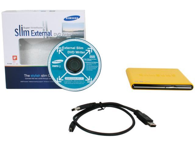 SAMSUNG USB 2.0 Slim External DVD Writer (Yellow) Model SE-S084D/TSYS ...