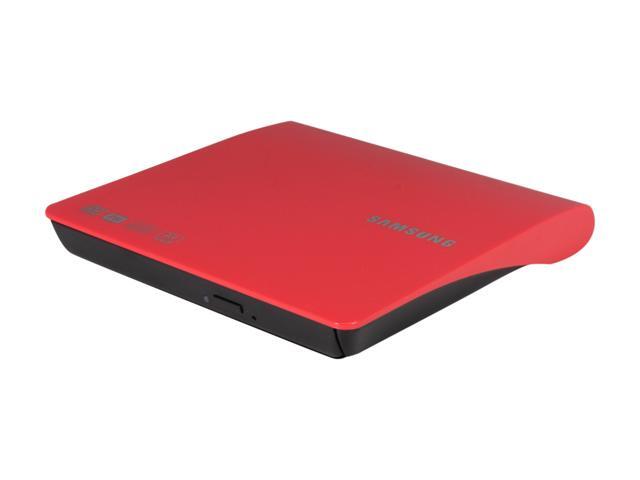 SAMSUNG USB 2.0 Slim External 8X DVD Burner - Red Model SE-208AB ...
