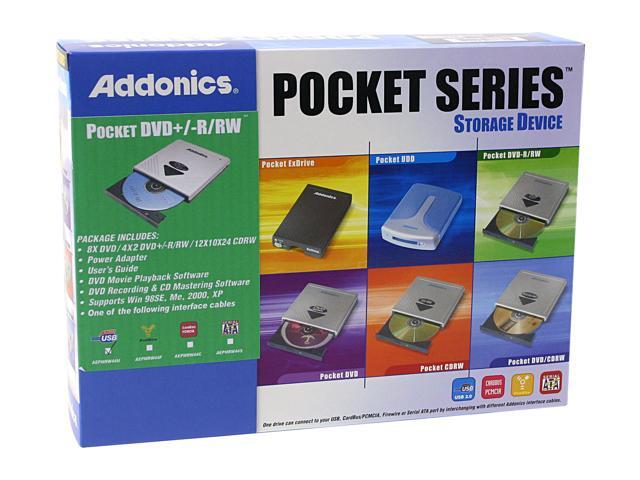 Addonics USB 2.0 External Slim DVD Burner Model AEPMRW44U - Newegg.com