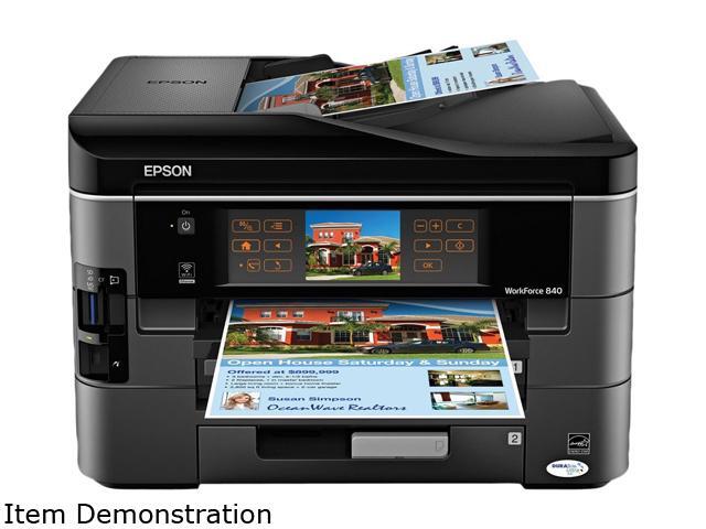 EPSON WorkForce 840 Up to 15 ppm Black Print Speed 5760 x 1440 dpi ...