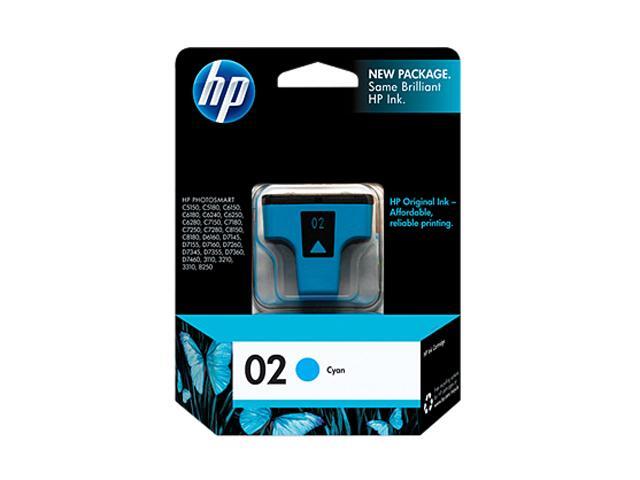 HP 02 Cyan Ink Cartridge (C8771WN#140) - Newegg.com