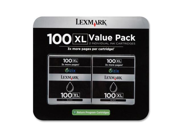 Lexmark 100XL High Yield Return Program Ink Cartridge - Dual Pack ...