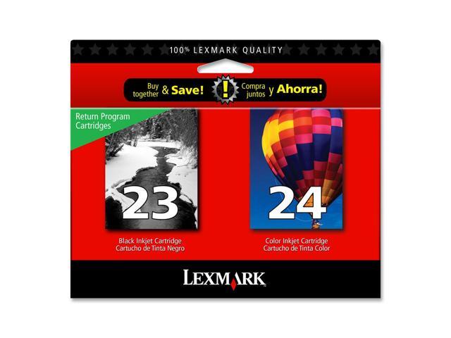 LEXMARK 18C1571 No. 23/24 Twin Pack Ink Cartridges Black and Color ...
