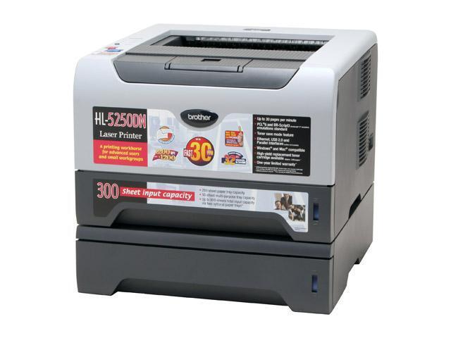 Brother HL Series HL-5250DNT Workgroup Monochrome Ethernet (RJ-45 ...