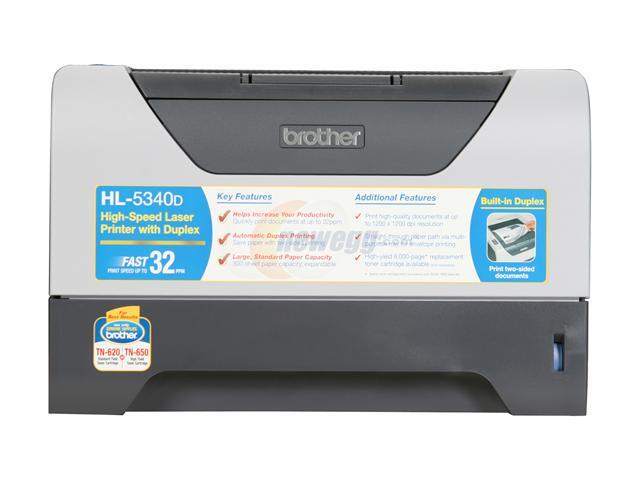 Open Box: Brother HL Series HL-5340D Personal Monochrome LPT / USB ...