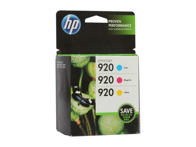 HP 920 Combo-pack Cyan/Magenta/Yellow Officejet Ink Cartridges(CN066FN ...
