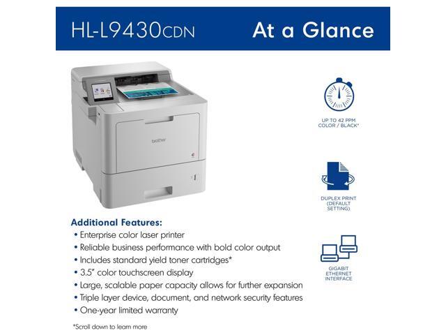Brother Workhorse HL-L9430CDN Enterprise Color Laser Printer - - 42 ppm ...