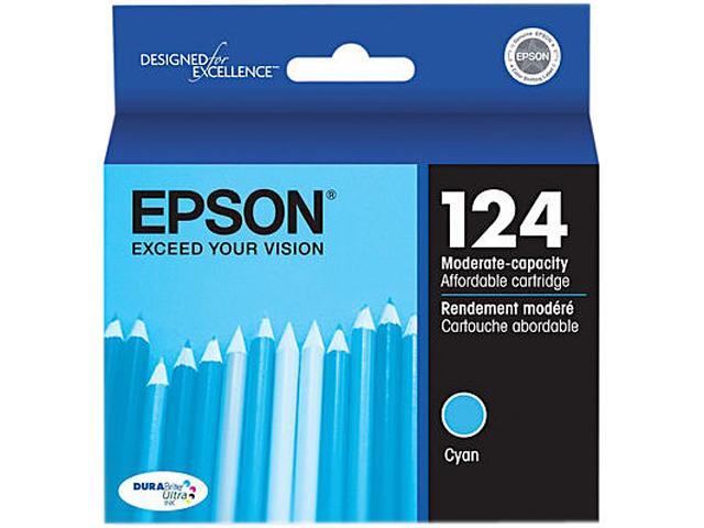 EPSON DURABrite Ultra 124 T124220S Ink Cartridges, 170 Pages - Cyan ...