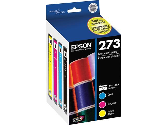 EPSON 273 T273520-S Standard Capacity Ink Cartridges, 4-Pack, Photo ...