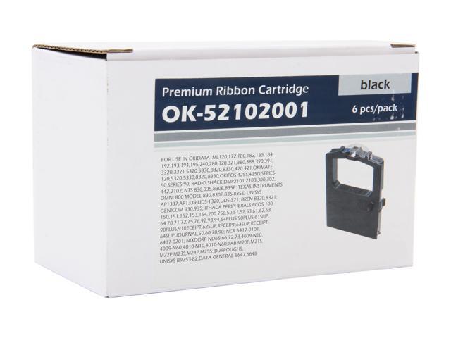 Rosewill RTCA-52102001 6 packs Ribbon Replacement for Okidata ML120/172 ...
