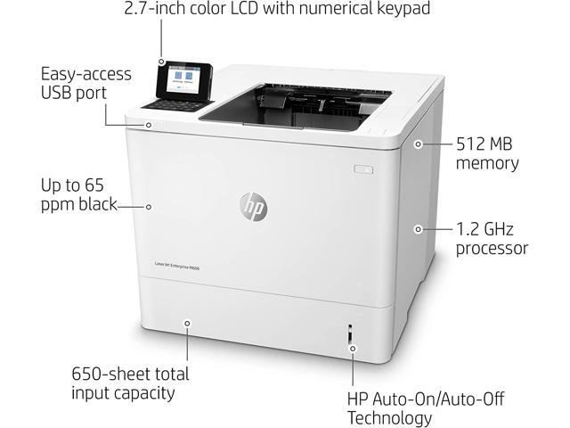 HP LaserJet Enterprise M608n Monochrome Printer with built-in Ethernet ...