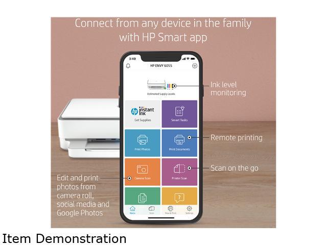 HP Envy 6055 Wireless Auto-Duplex All-in-One Color Inkjet Printer ...