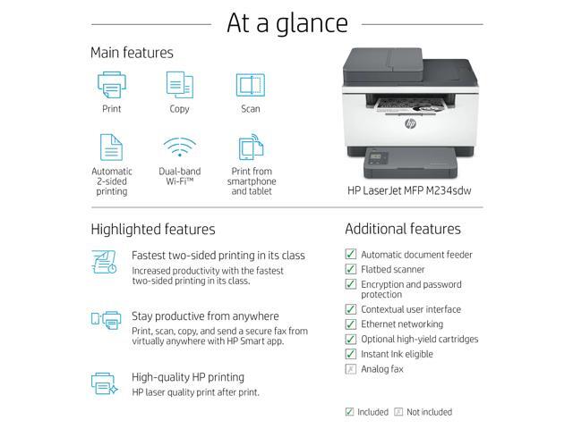 HP LaserJet MFP M234sdw Printer - Newegg.com