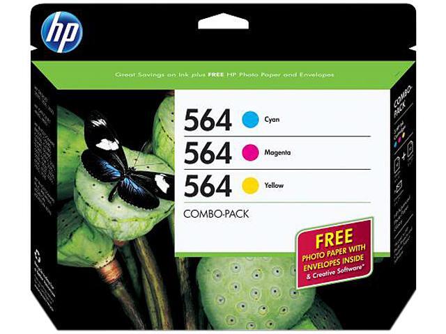 HP 564 Ink Cartridge - Combo Pack - Cyan/Magenta/Yellow/Paper - Newegg.com