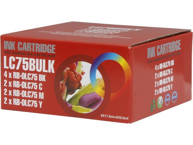 G&G RB-LC75 Combo 4Black2Cyan2 Magenta2Yellow Ink Cartridge - Newegg.com