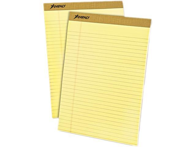 Ampad 20-220 Evidence Perf Top, Legal Rule, Ltr, Canary, 50-Sheet Pads ...