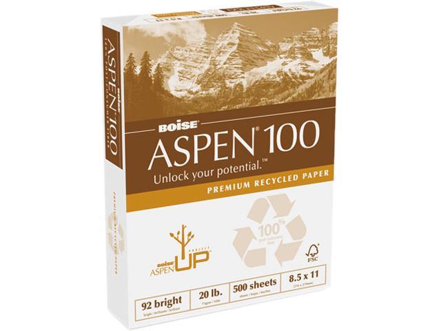 Boise ASPEN 100% Recycled Office Paper, 92 Bright, 20lb, 8-1/2 x 11 ...