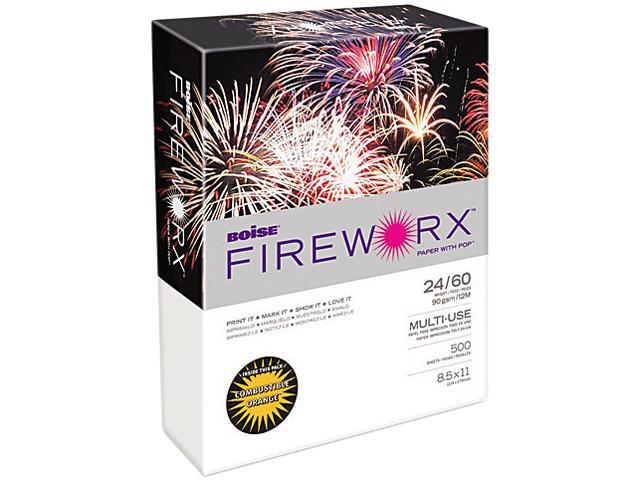 Boise FIREWORX Colored Paper, 24lb, 8-1/2 x 11, Combustible Orange, 500 ...