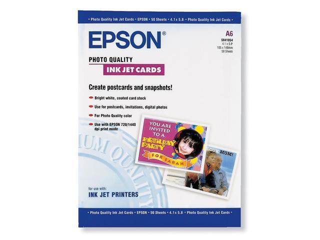 Epson S041054 Coated Paper A6 - 4.10" x 5.80" - Matte - 90 Brightness ...