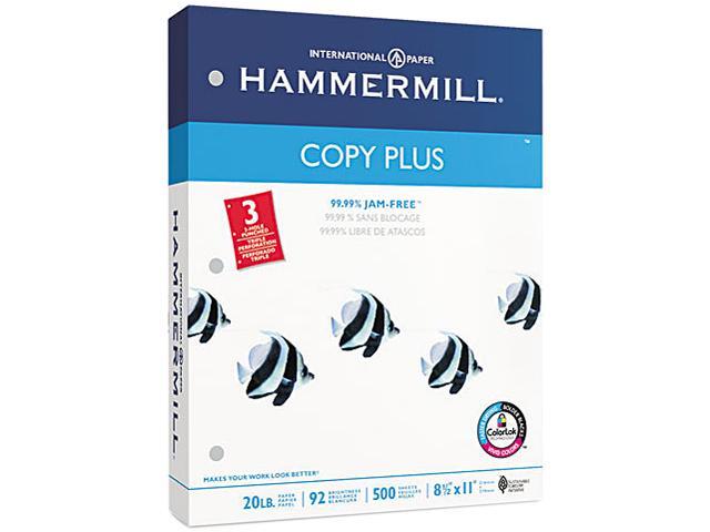 Hammermill Copy Plus Copy Paper, 3-Hole Punch, 92 Brightness, 20lb, Ltr ...