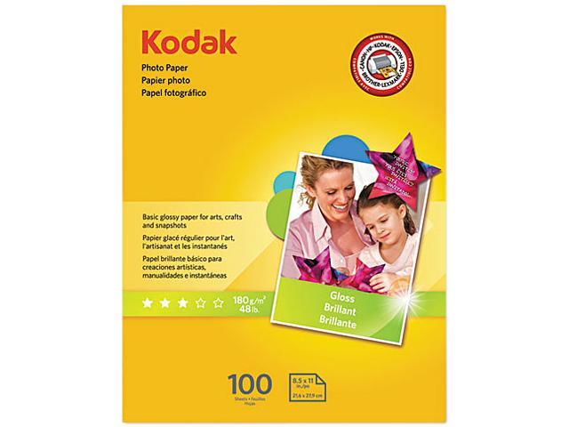 Kodak 8209017 Photo Paper, 6.5 mil, Glossy, 8-1/2 x 11, 100 Sheets/Pack ...