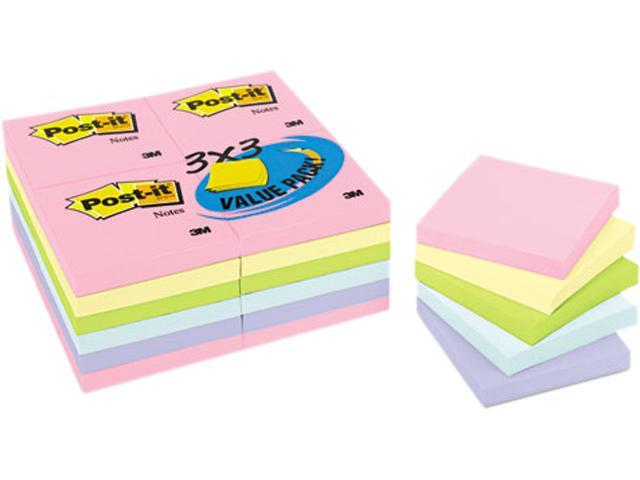 Post-it Notes 654-24APVAD Pastel Notes Value Pack, 3 x 3, Assorted, 24 ...