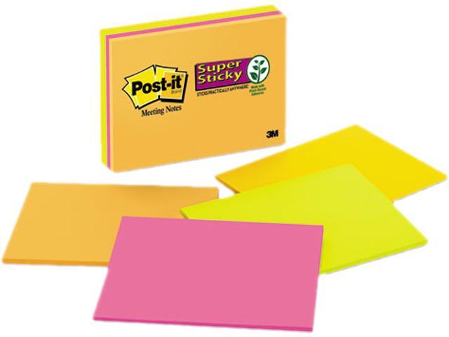 Post-it Notes Super Sticky 6845-SSP Super Sticky Large Format Notes, 8 ...