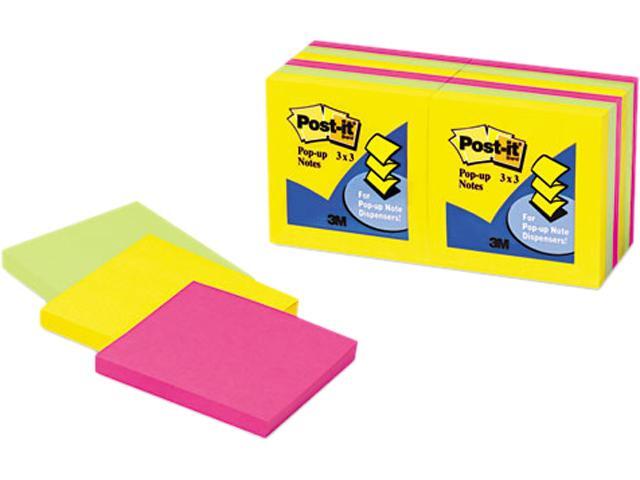 Post-it Pop-up Notes R-330-12AU Pop-Up Note Refills, 3 x 3, Five Ultra ...