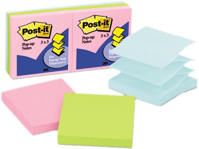 Post-it Pop-up Notes R-330-AP Pop-Up Refills, 3 x 3, Three Pastel ...