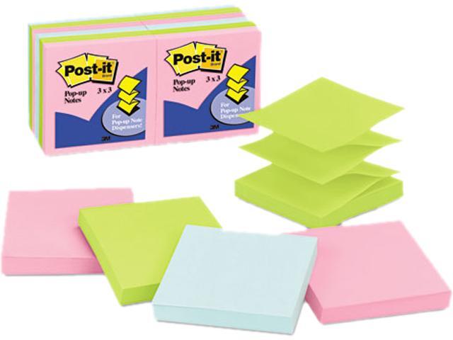 Post-it Pop-up Notes R-330-12AP Pop-Up Note Refills, 3 x 3, Five Pastel ...