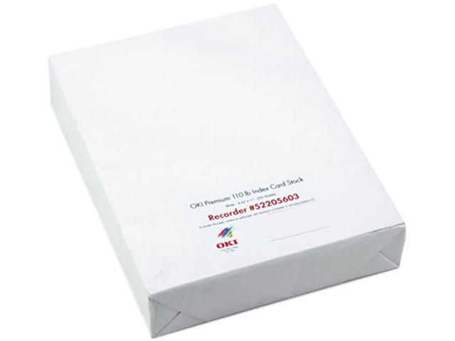 Oki Data Premium Card Stock, 110lb, White, Letter, 250 Sheets per Box ...