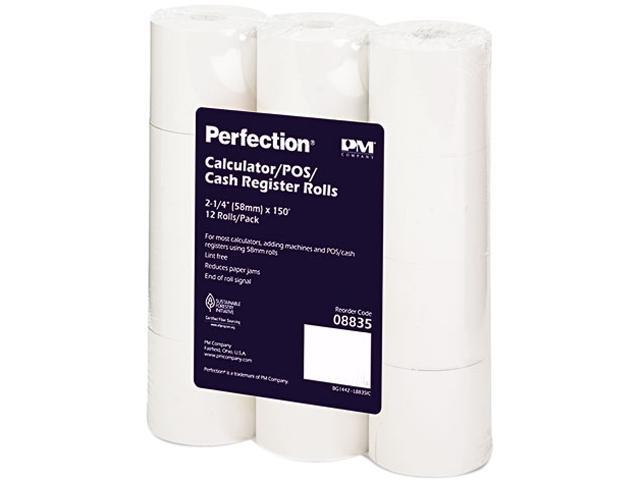 PM Company Paper Rolls, One-Ply Cash Register/Add Roll, 2-1/4" x 150 ft ...