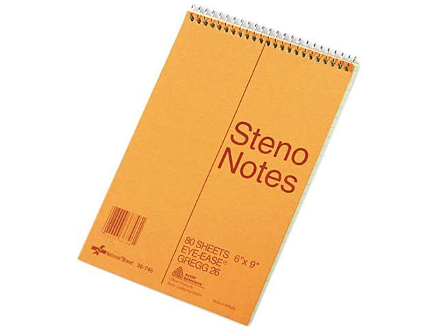 National Brand 36746 Standard Spiral Steno Book, Gregg Rule, 6 x 9 ...