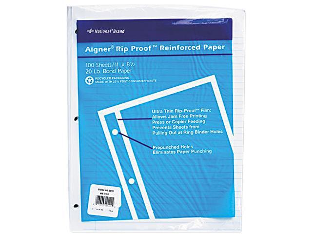 National Brand Rip Proof 20-lb.College Ruled Reinforced Filler Paper ...