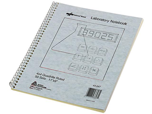 National Brand 43647 Wirebound Duplicate Lab Notebook, Quadrille Rule ...