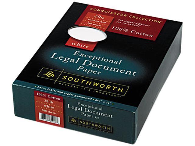 Southworth 33C 100% Cotton Legal Document Paper, 20 lbs., 8-1/2 x 11 ...