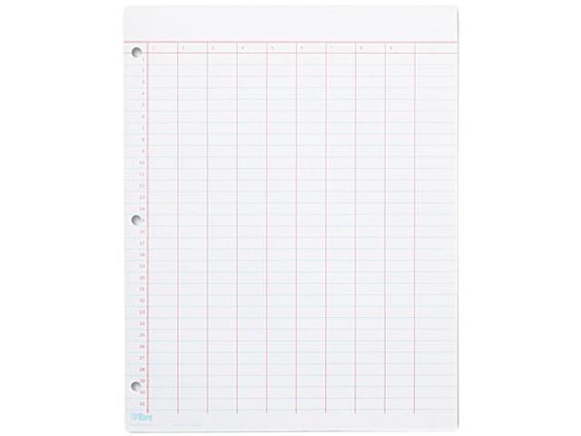 Tops 3619 Data Pad w/Numbered Column Headings, Wide Rule, Ltr, White ...