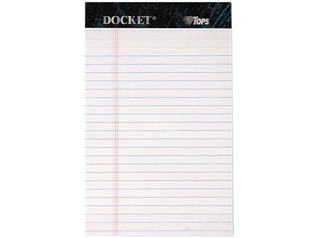 Tops 63360 Docket Ruled Perforated Pads, Legal Rule, 5 x 8, White, 12 ...