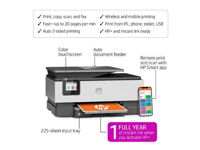 HP OfficeJet Pro 8034e Wireless Color All-in-One Printer with 1 Full ...