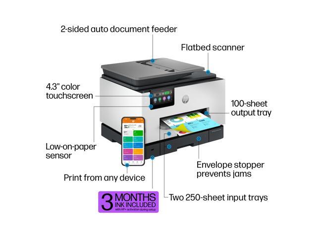 HP OfficeJet Pro 9135e Wireless All-in-One Printer with Bonus 3-Month ...