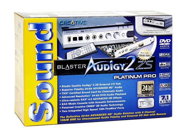 Creative Sound Blaster Audigy2 ZS Platinum Pro 70SB036000000 Sound Card ...