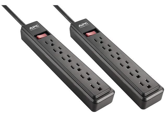 APC 6-Outlet Power Strip, 2-Pack (PZ62BDP) - Newegg.com