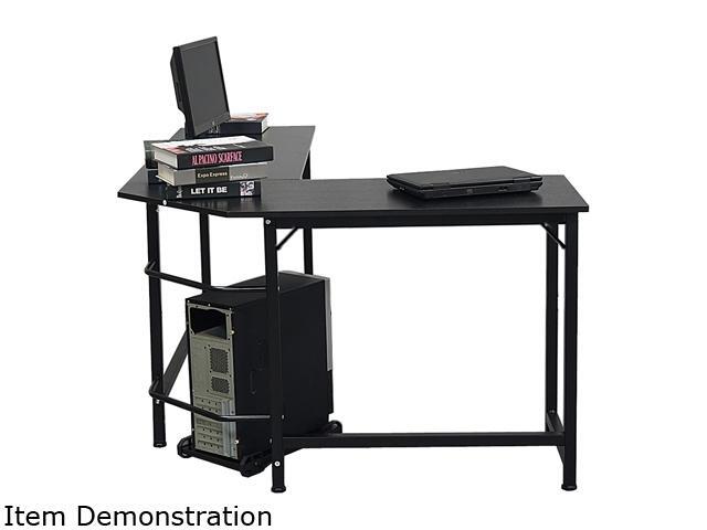 66" x 47" x 28" L-shaped Corner Desk Gaming Computer Workstation Table ...