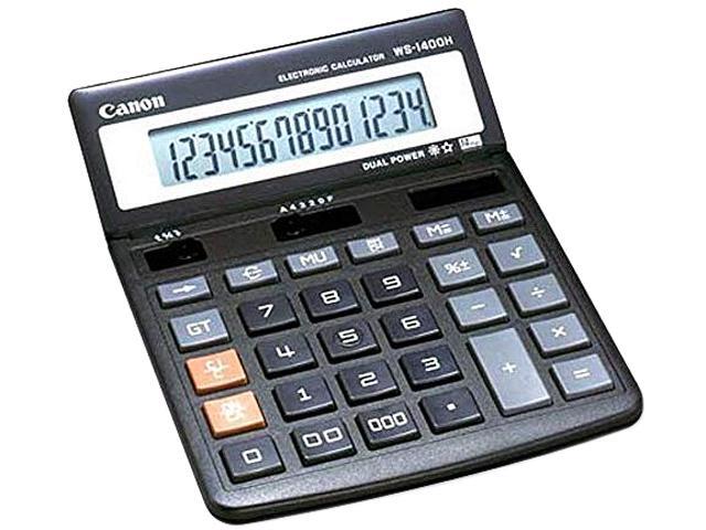 Canon CNMWS1400H 14-Digit Calculator- Tilt Display- AutomaticPower Off ...