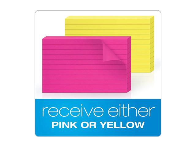 Oxford Self-Stick Index Cards, Ruled, 3 X 5, Pink, 100/Pack 61200E ...